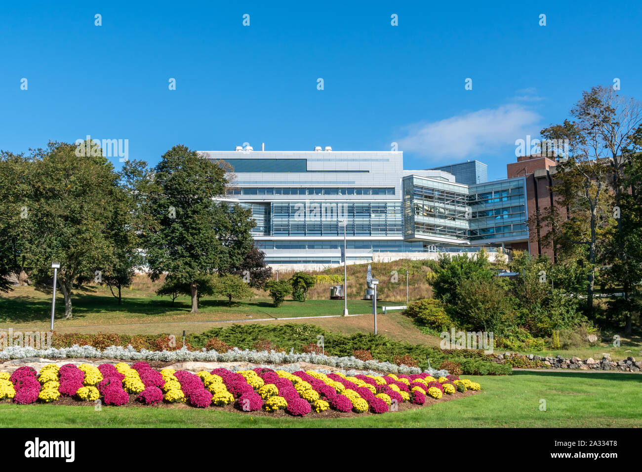 WALTHAM, MA/USA - SEPTEMBER 30, 2019: View of Brandeis University ...