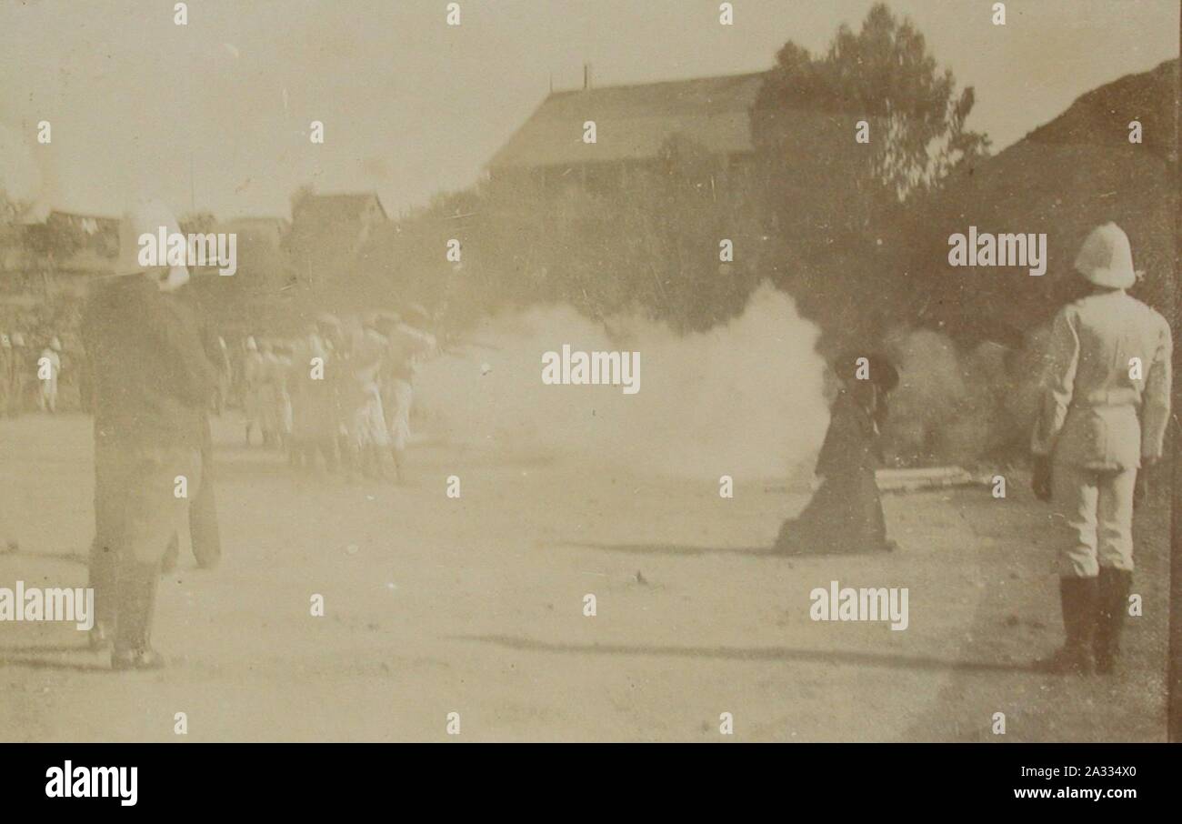 Execution of Rainandriamampandry and Ratsimamanga, Madagascar, 1896 ...