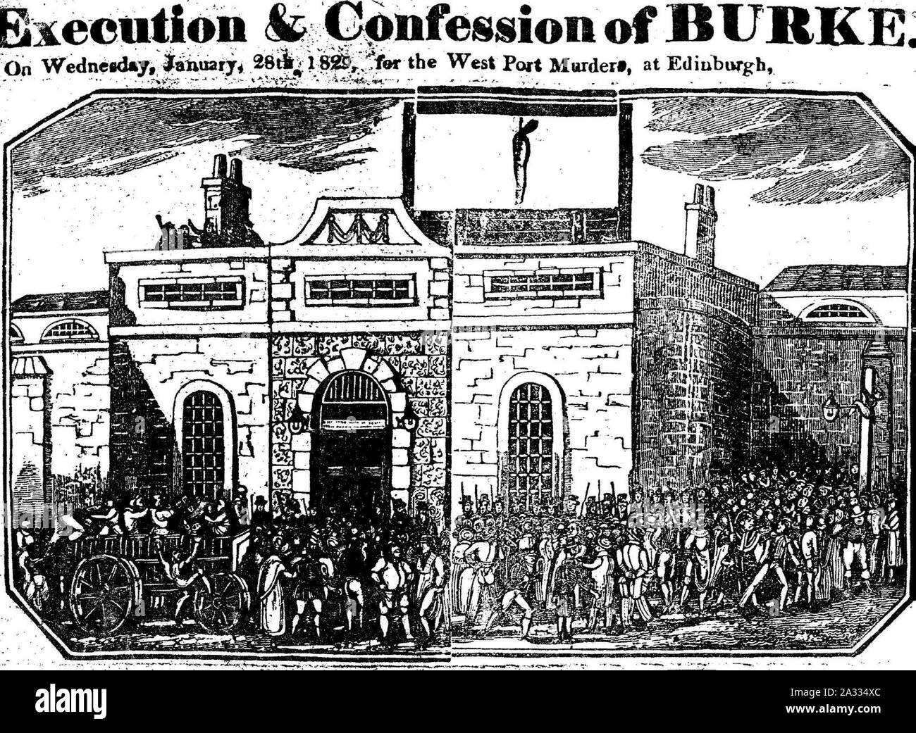 Execution of William Burke Stock Photo - Alamy