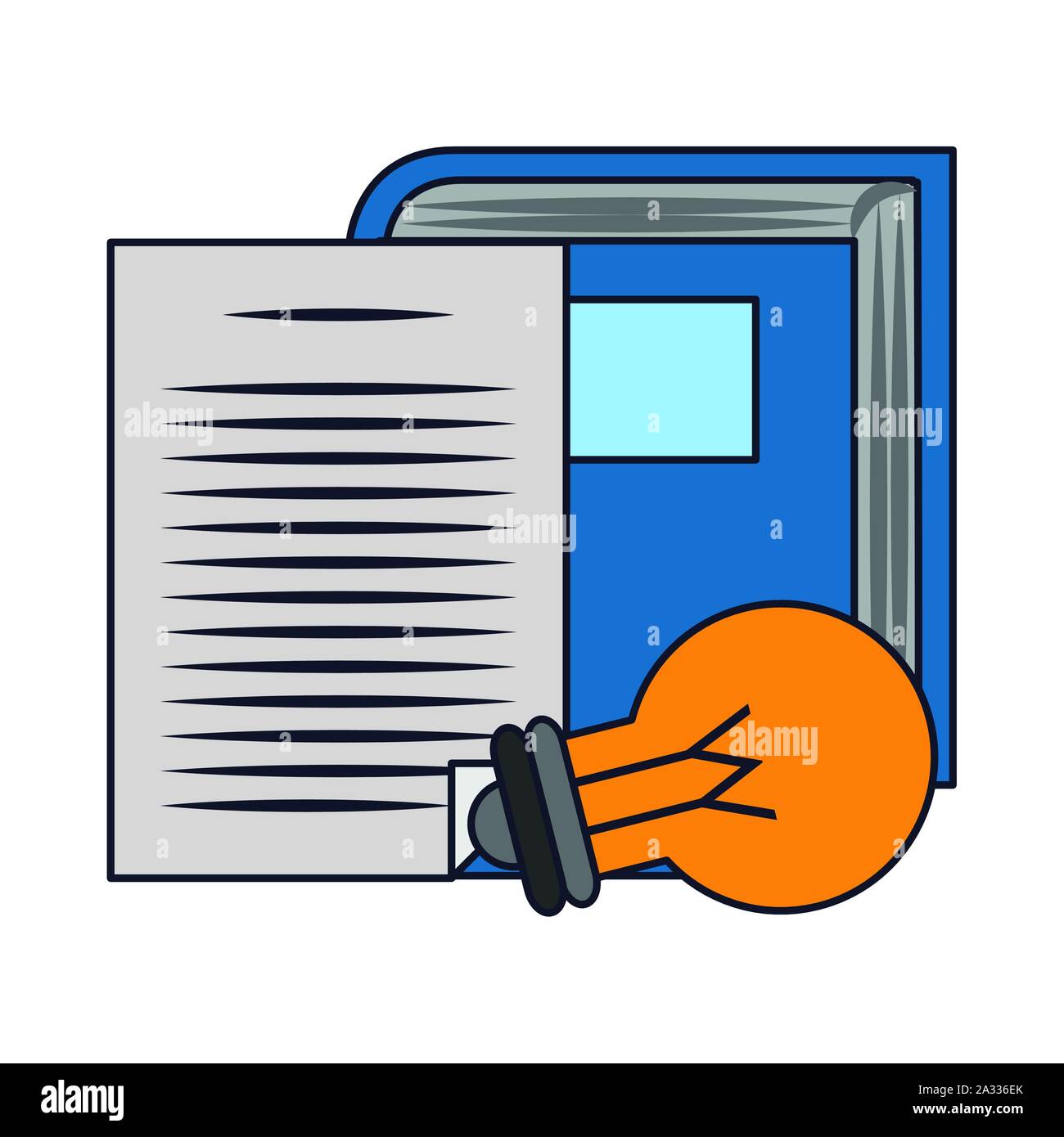 book and bulb light design Stock Vector Image & Art - Alamy