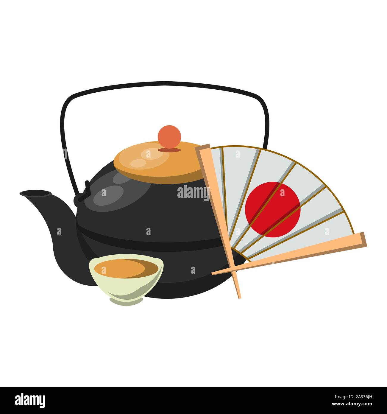 Japanese Cast iron teapot Stock Vector Image & Art - Alamy