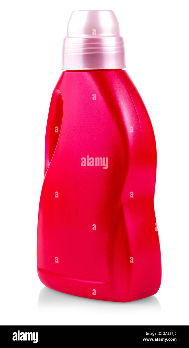 The Red plastic bottle isolated on white background Stock Photo - Alamy