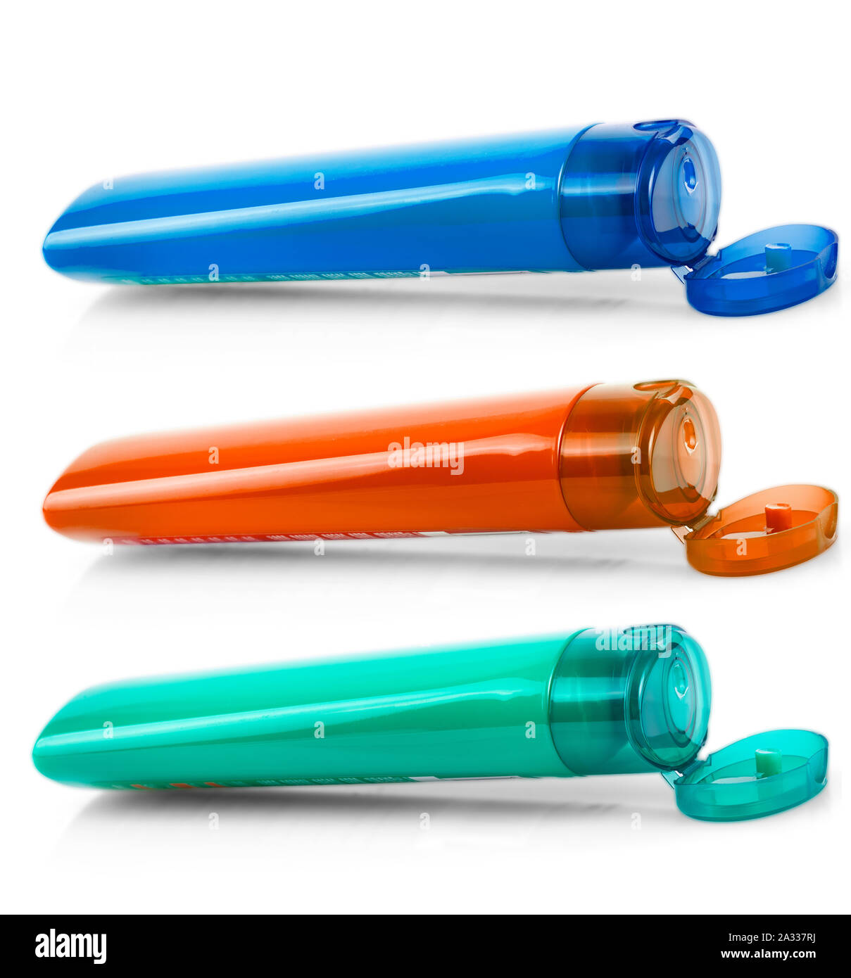 Opened Plastic Bottle with Shampoo or hygienic cosmetic product ...