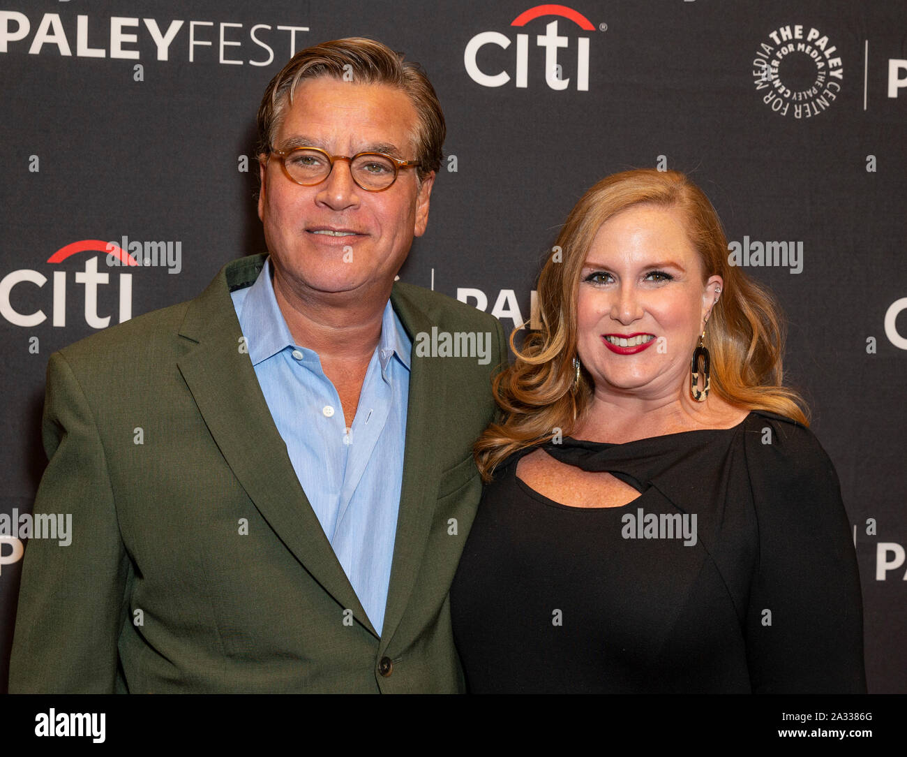 New York, NY - October 4, 2019: Aaron Sorkin and Julie James attend ...