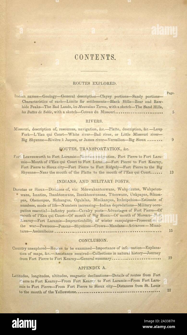 Explorations in the Dacota country, in the year 1855 Stock Photo - Alamy