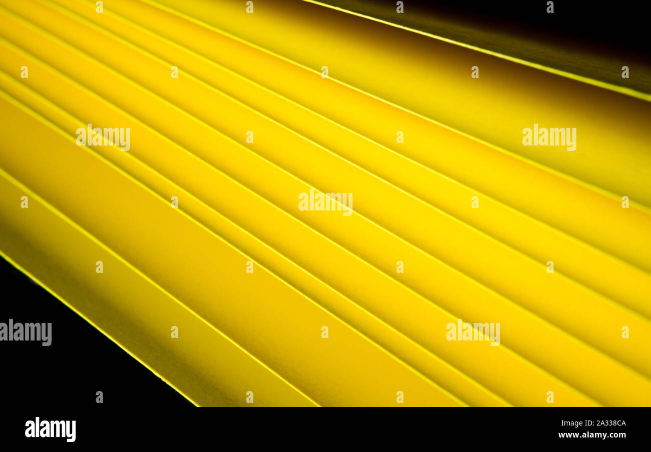 yellow color notepad abstract in bright light for background Stock ...