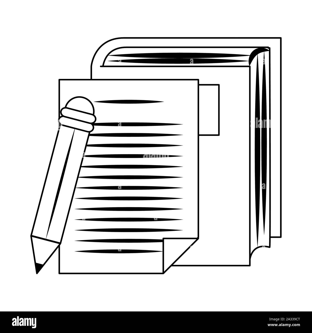 pencil and book design Stock Vector Image & Art - Alamy