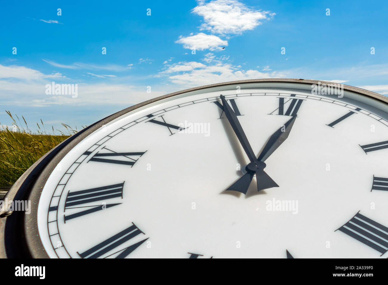 Climate change clock Stock Photo - Alamy
