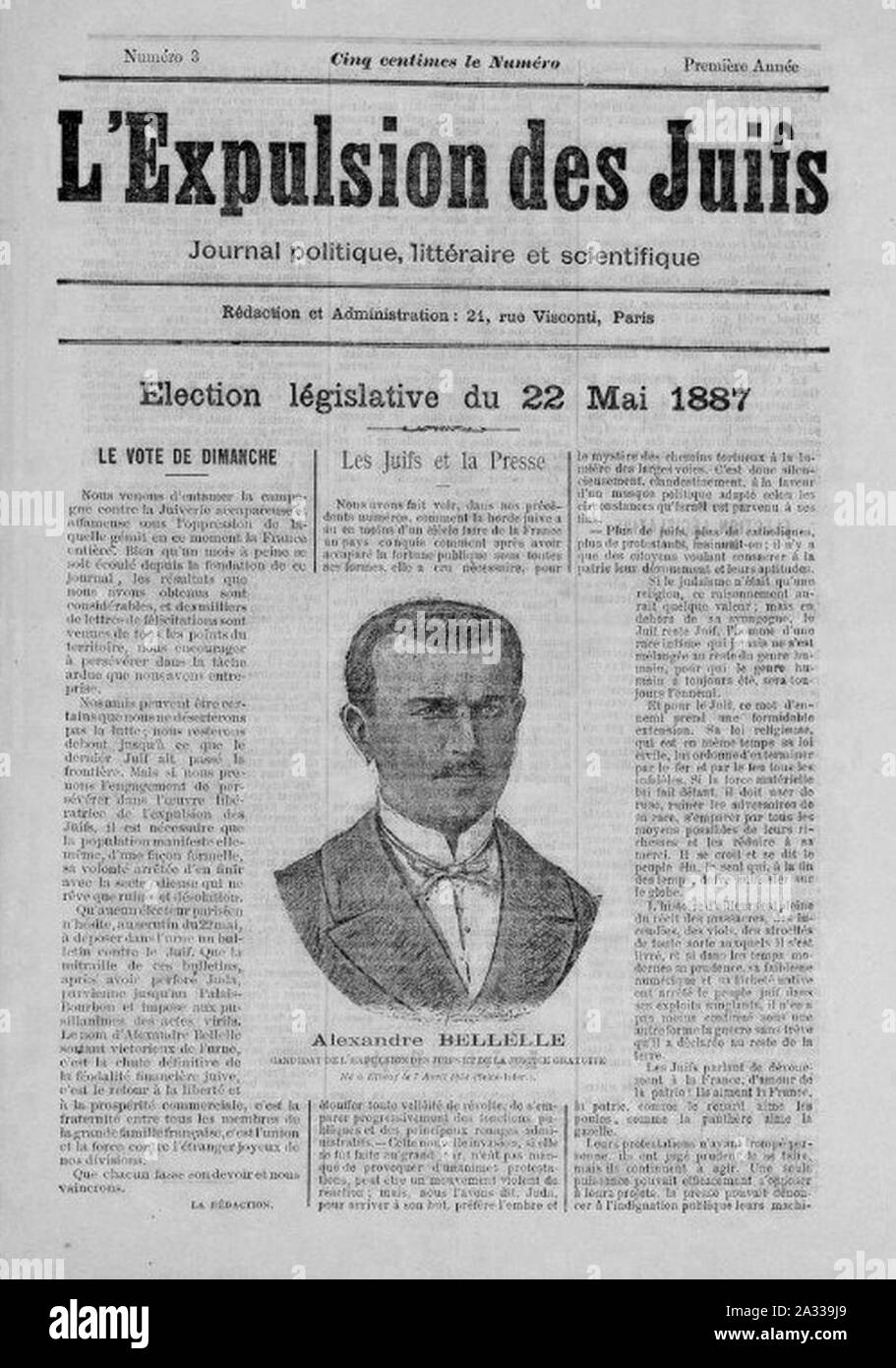 Expulsion des juifs, L' (1887-05) N3 Stock Photo - Alamy