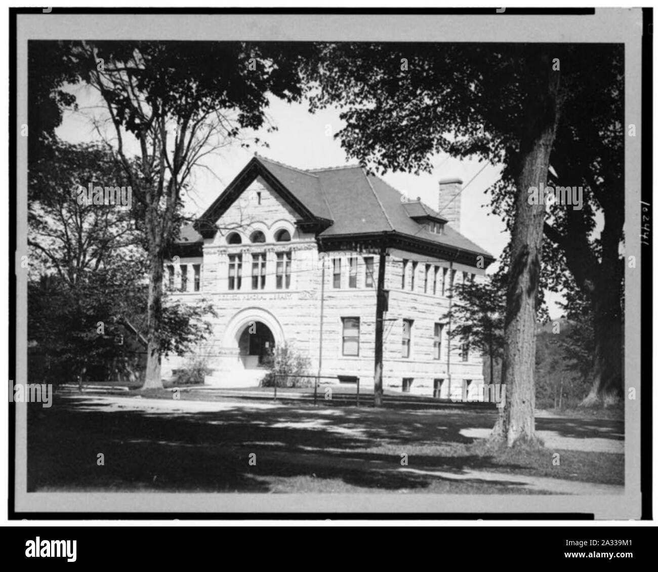 Exterior of Dickinson Memorial Library, Northfield, Massachusetts Stock ...