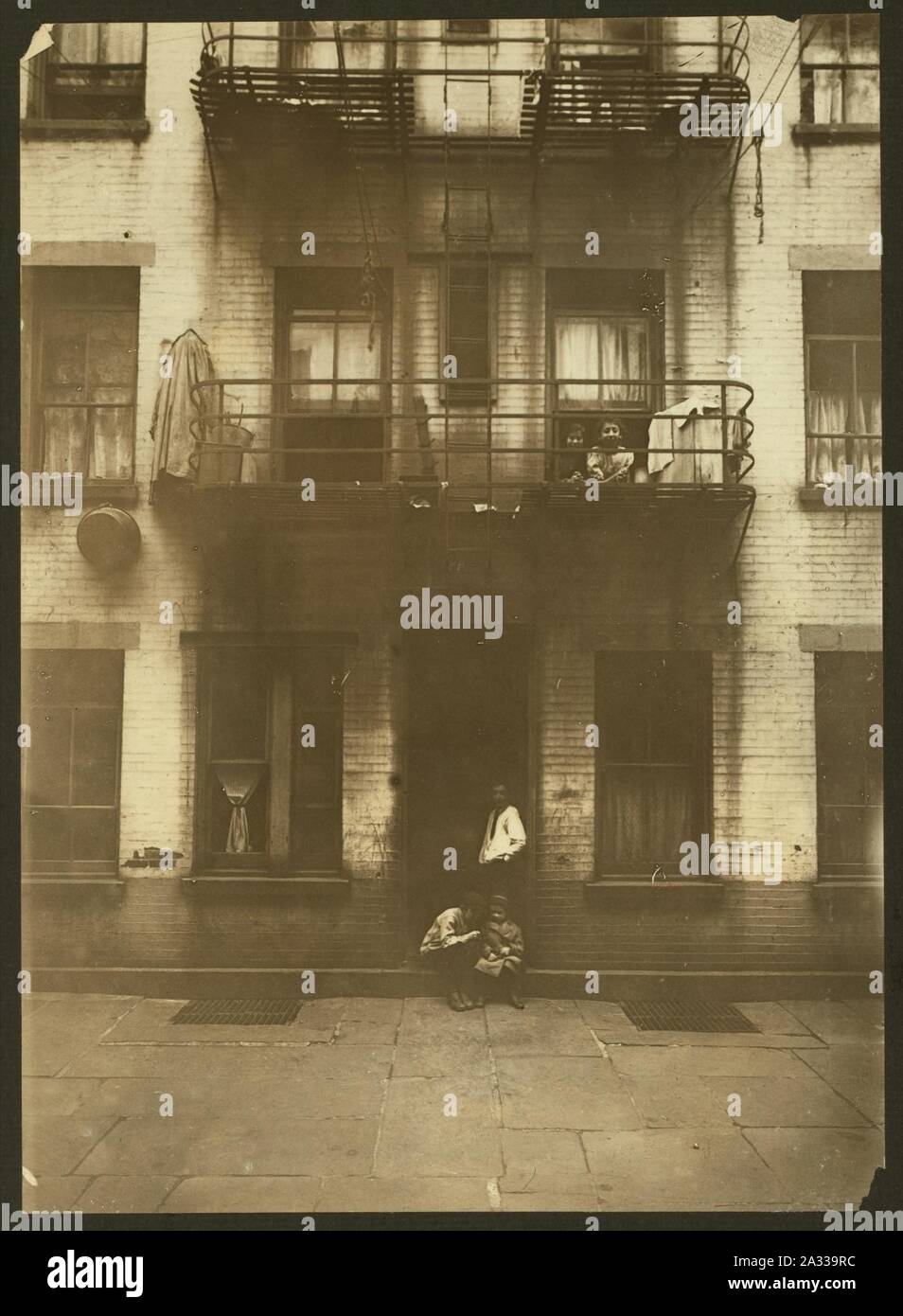 Exterior of rear tenement in which home-work is going on. (For complete ...