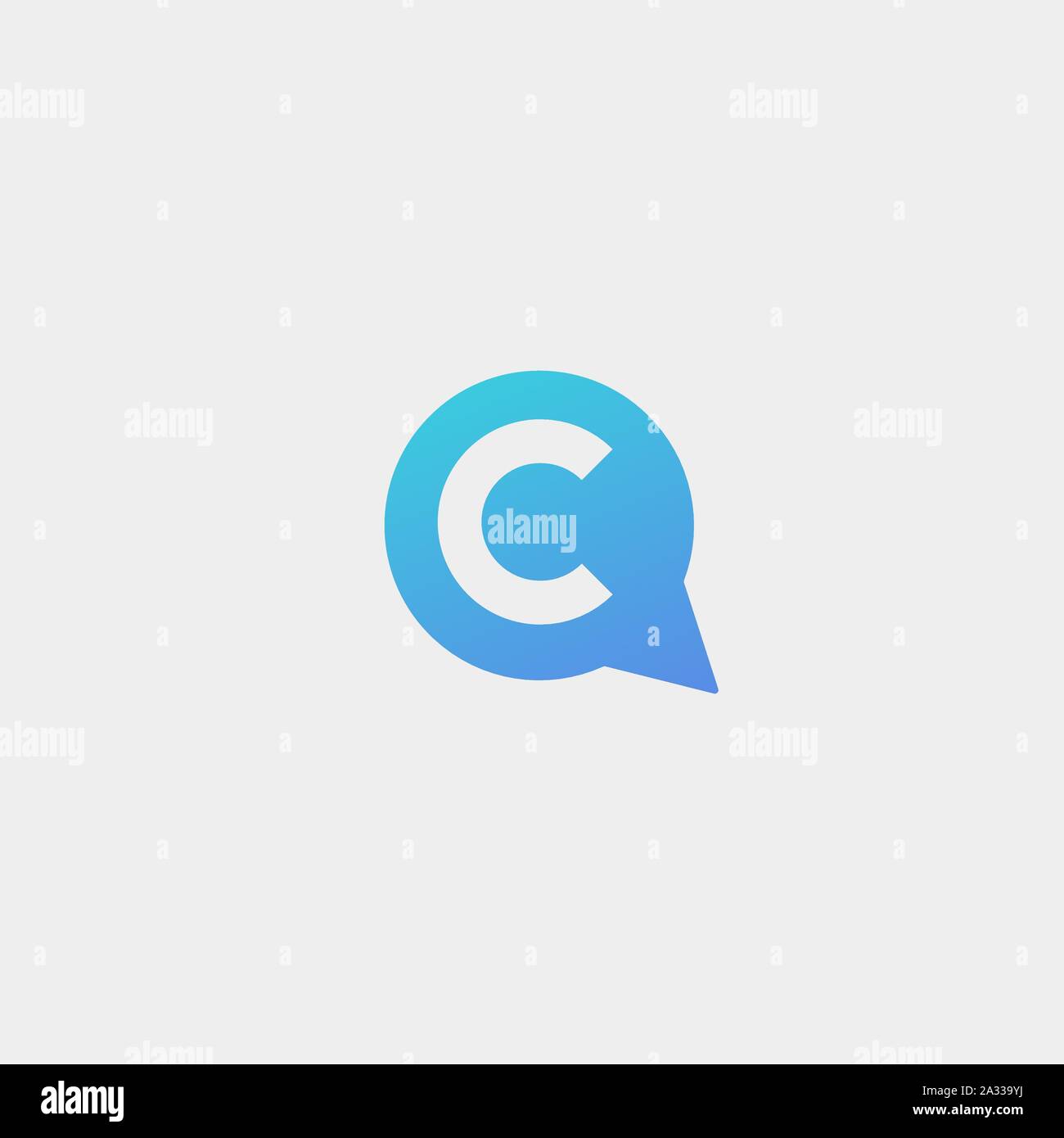 Letter C Chat Talk Logo Template Vector Design Stock Vector Image & Art ...