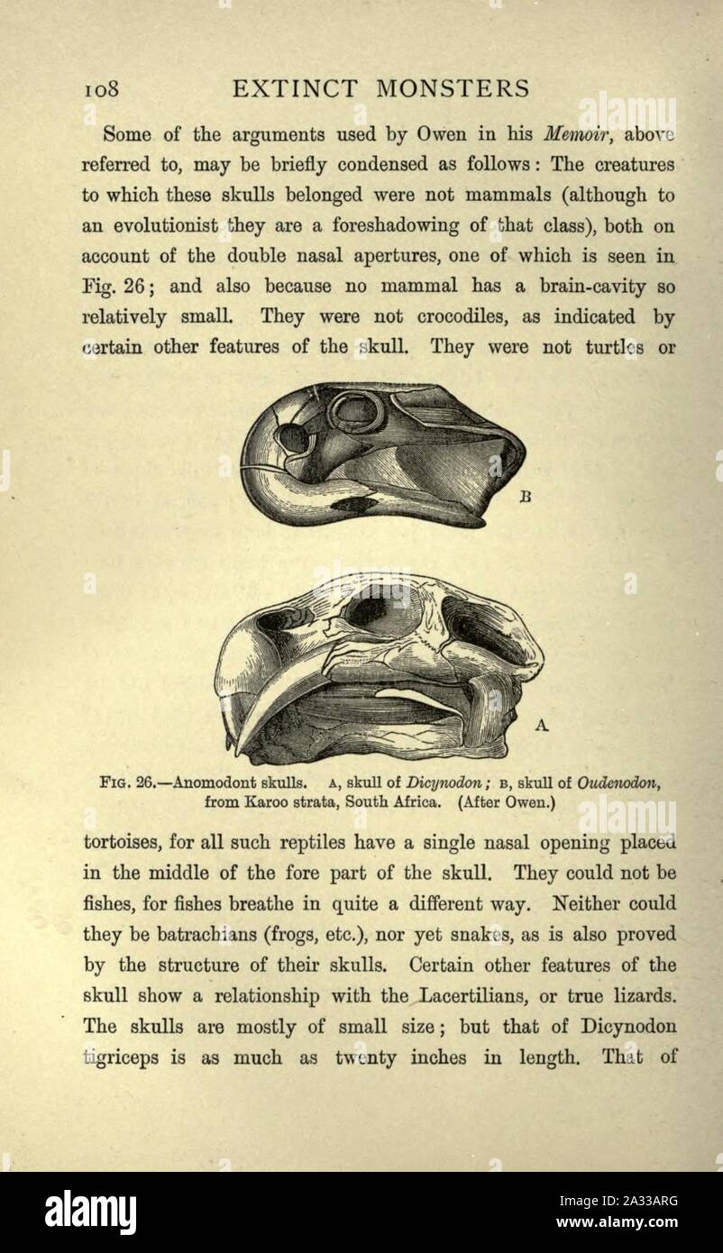 Extinct monsters and creatures of other days (Page 108 Stock Photo - Alamy