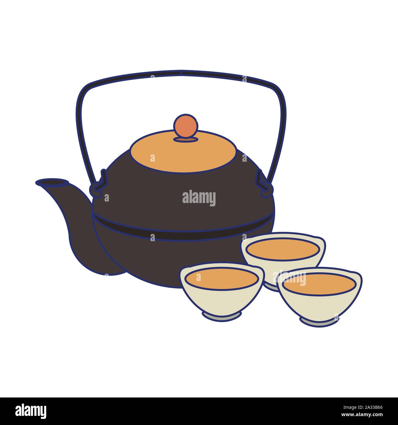 Japanese cups Stock Vector Images - Alamy