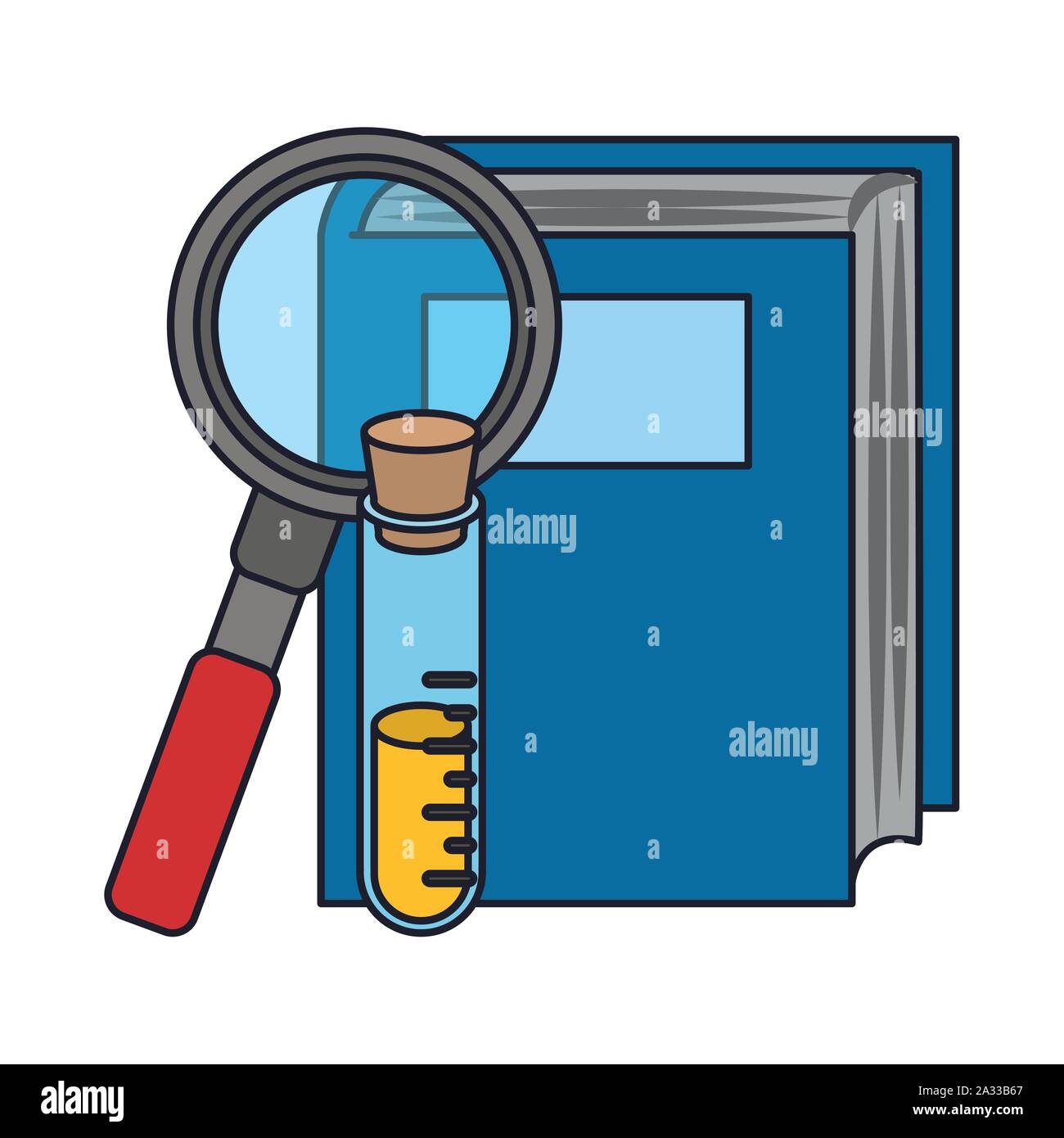 test tube and book design Stock Vector Image & Art - Alamy