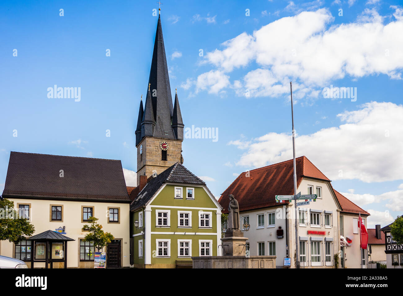 Marketplace in Baunach Stock Photo - Alamy