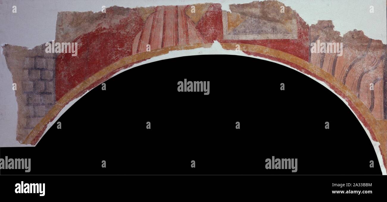 Extrados of an arch from Sant Joan de Boí Stock Photo - Alamy