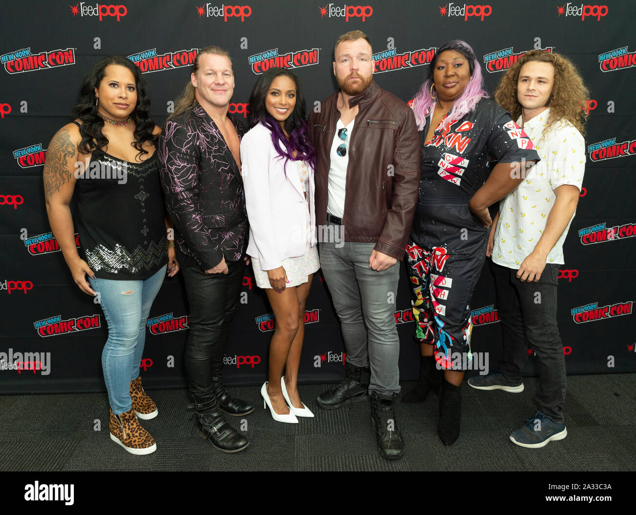 New York, NY - October 3, 2019: Cast of TNT sereis All Elite Wrestling ...