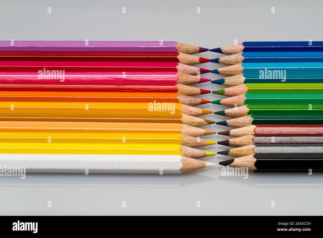 colored pencil with white background Stock Photo - Alamy