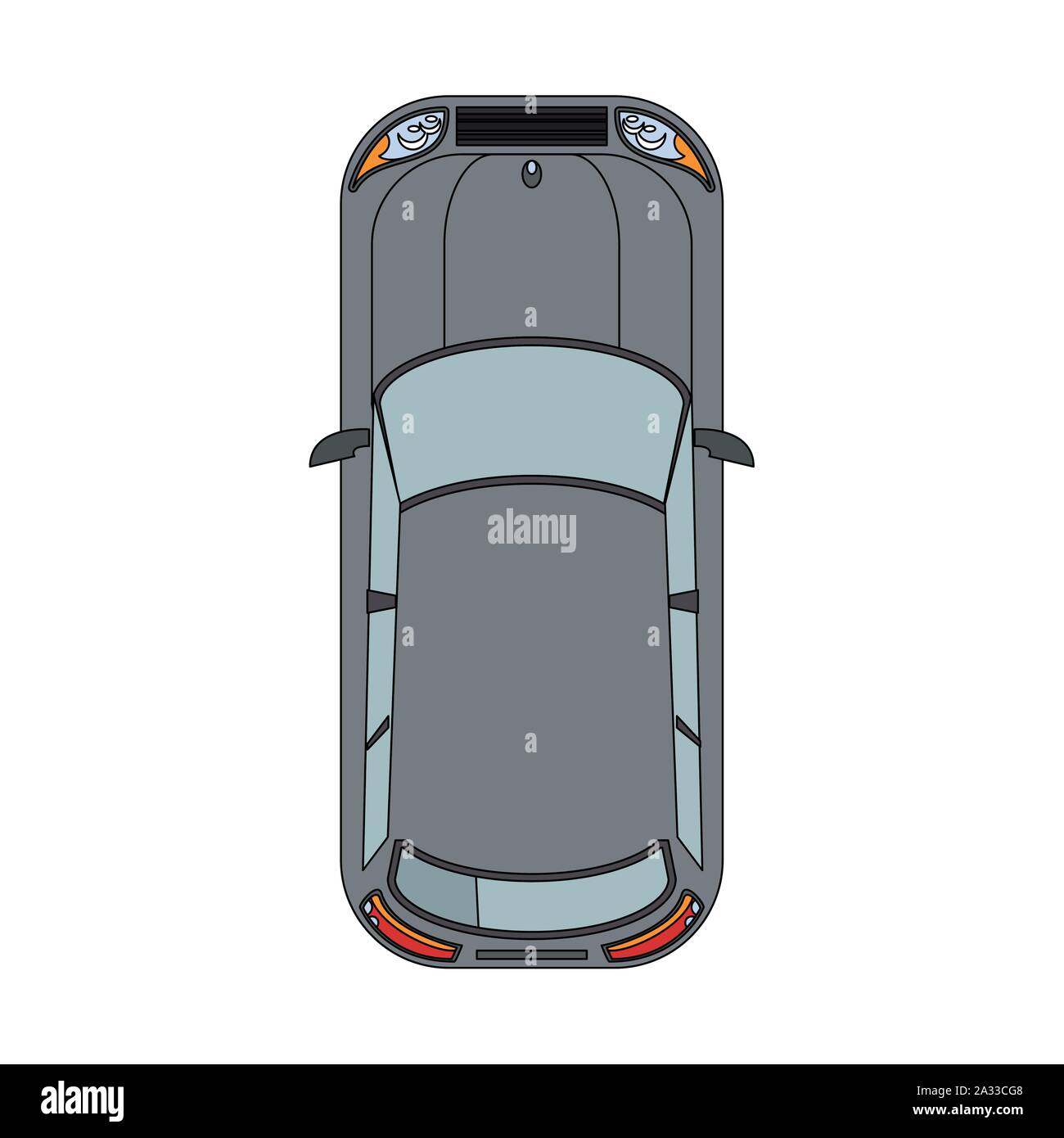 Classic car top view Stock Vector Images - Alamy