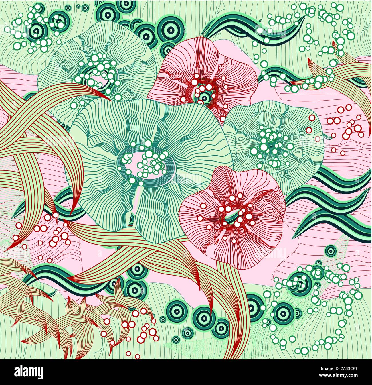 Abstract flowers art Stock Vector Images - Alamy