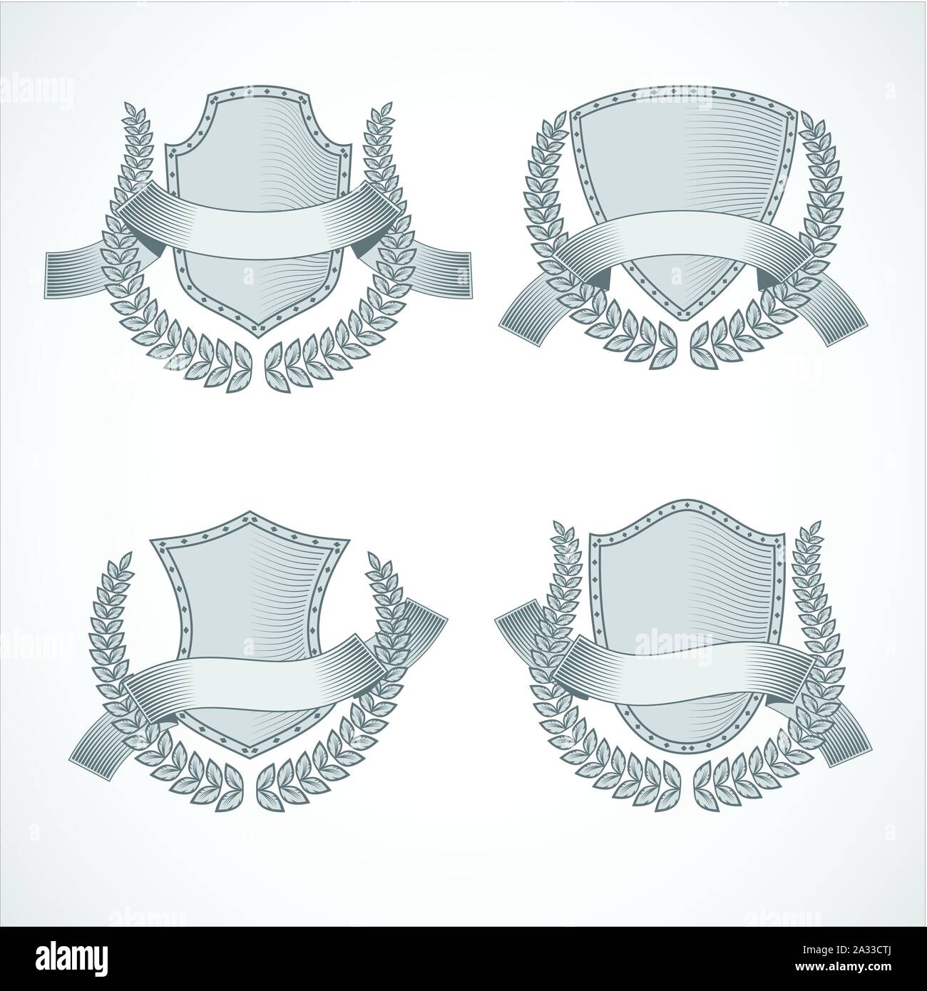 Leaf vector crest hi-res stock photography and images - Alamy