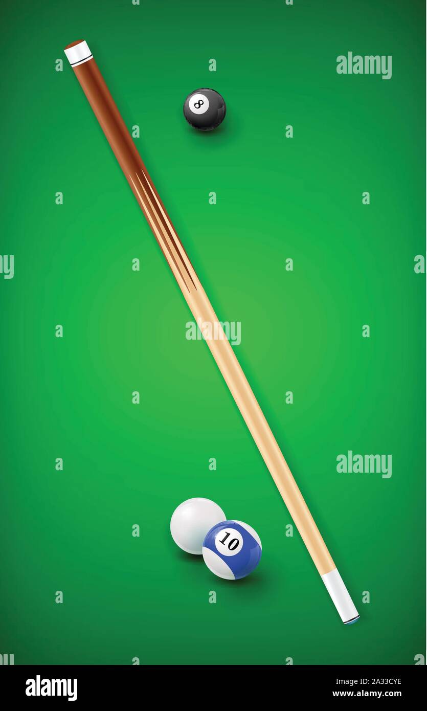 Pool cue table nobody Stock Vector Images - Alamy
