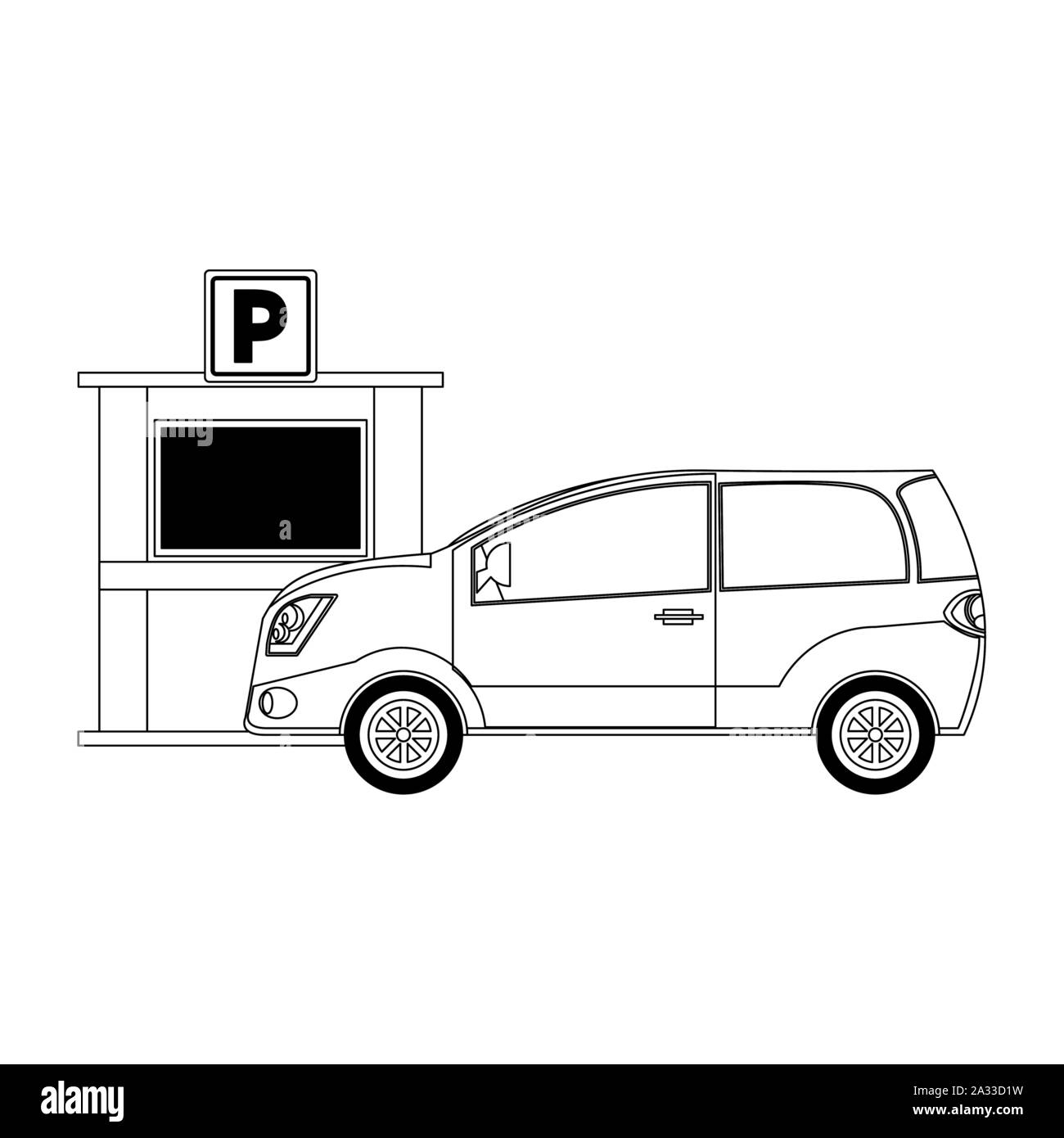 parking toll booth design Stock Vector Image & Art - Alamy