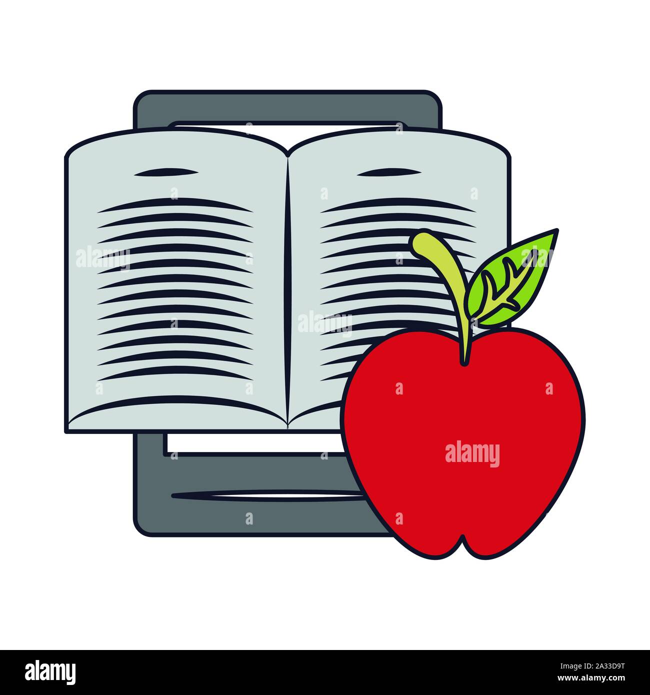 apple fruit and tablet design Stock Vector Image & Art - Alamy