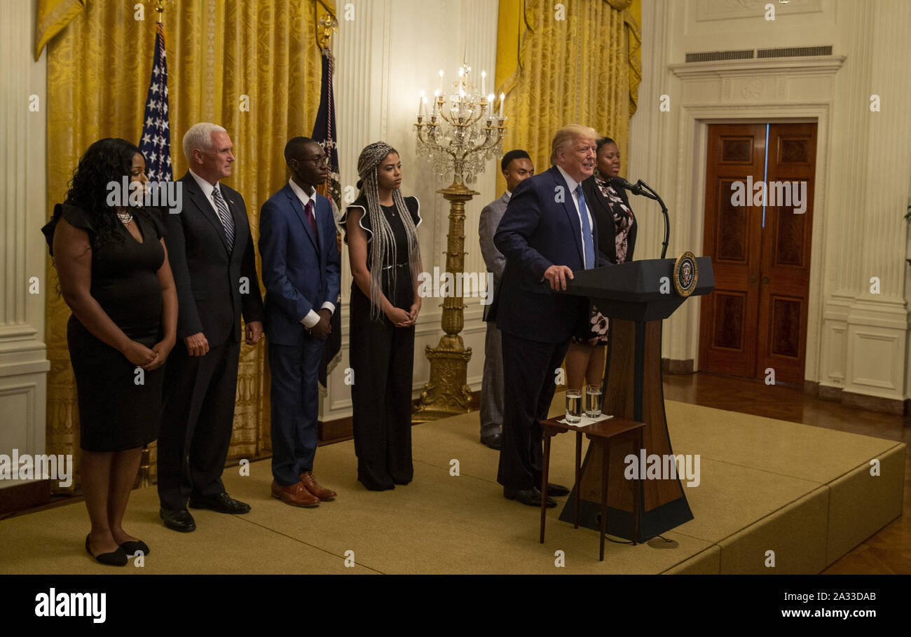 Washington DC, USA. 4th Oct, 2019. United States President Donald J ...
