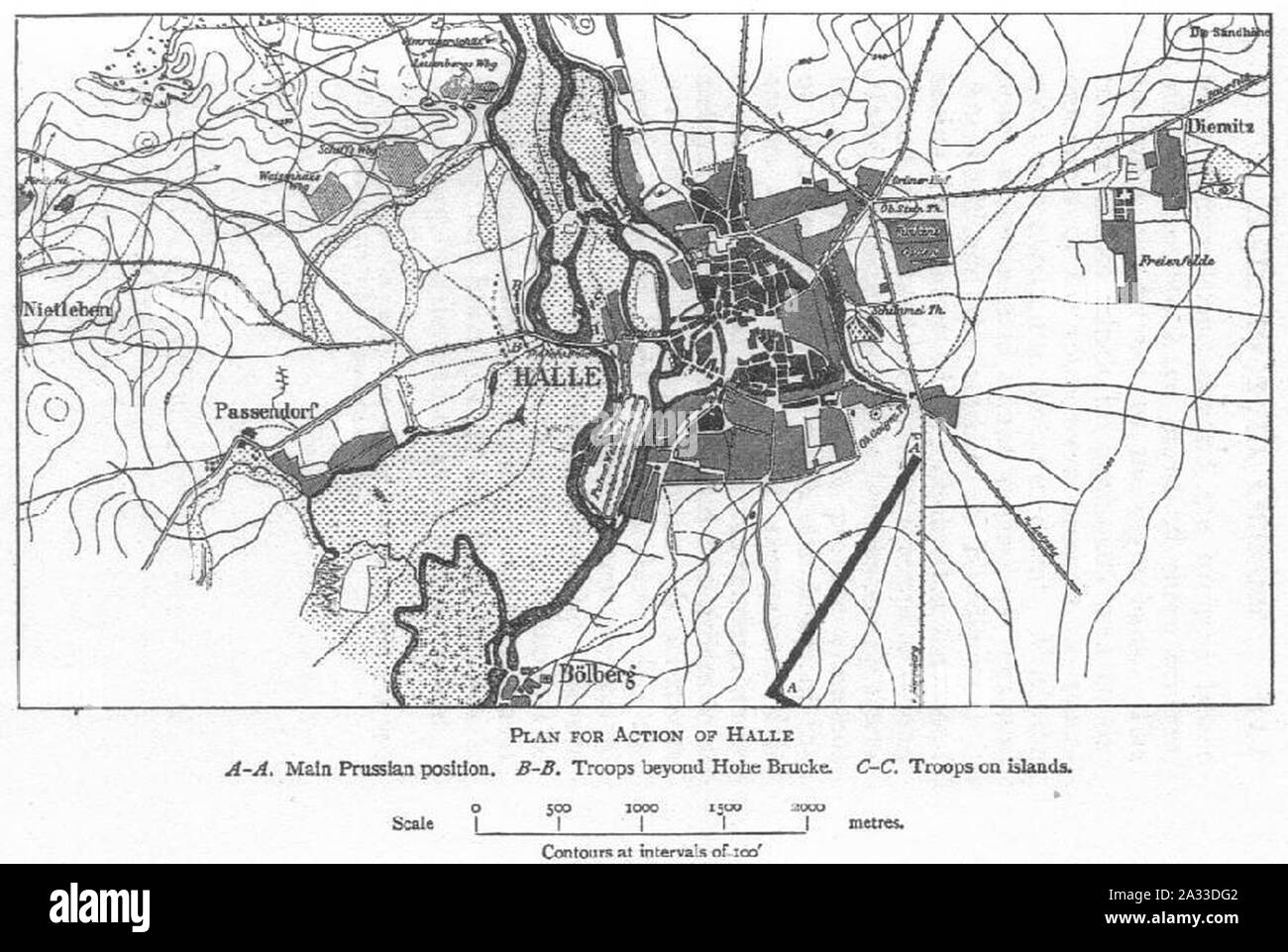 Map of halle hi-res stock photography and images - Alamy