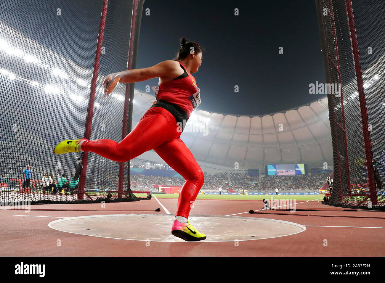 Doha, Qatar. 4th Oct, 2019. Chen Yang of China competes during the ...