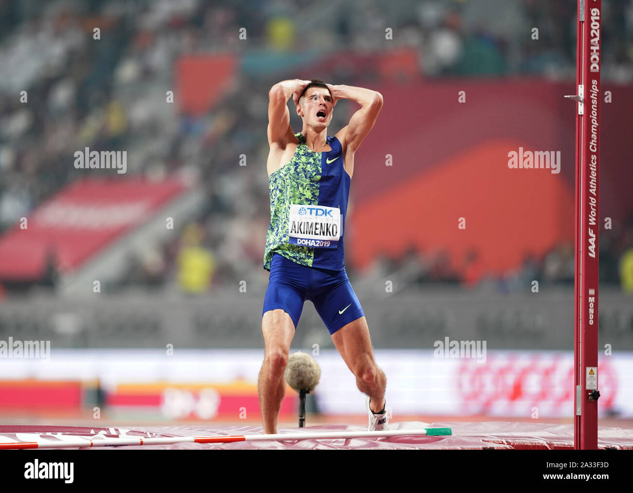 Doha, Qatar. 4th Oct, 2019. Authorised neutral athlete Mikhail Akimenko ...