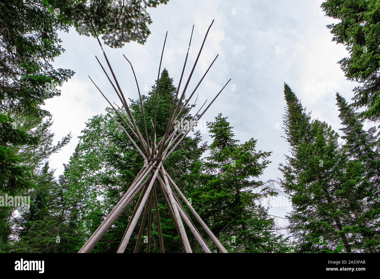 Structure of a tipi hi-res stock photography and images - Alamy