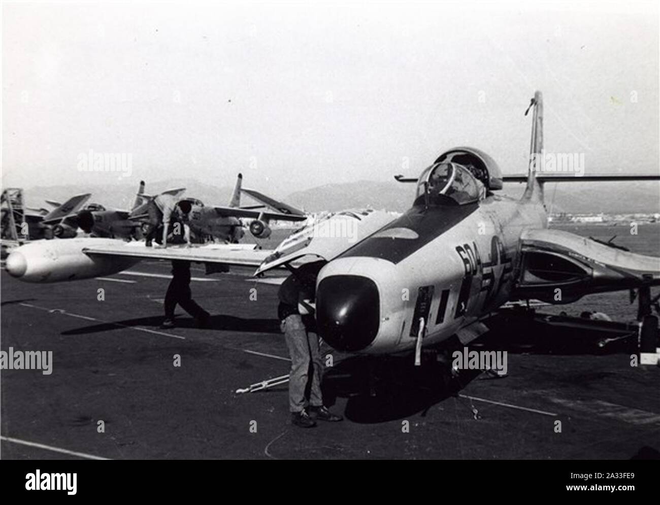 F2H-2P VFP-62 CVA-42 1957 Stock Photo - Alamy