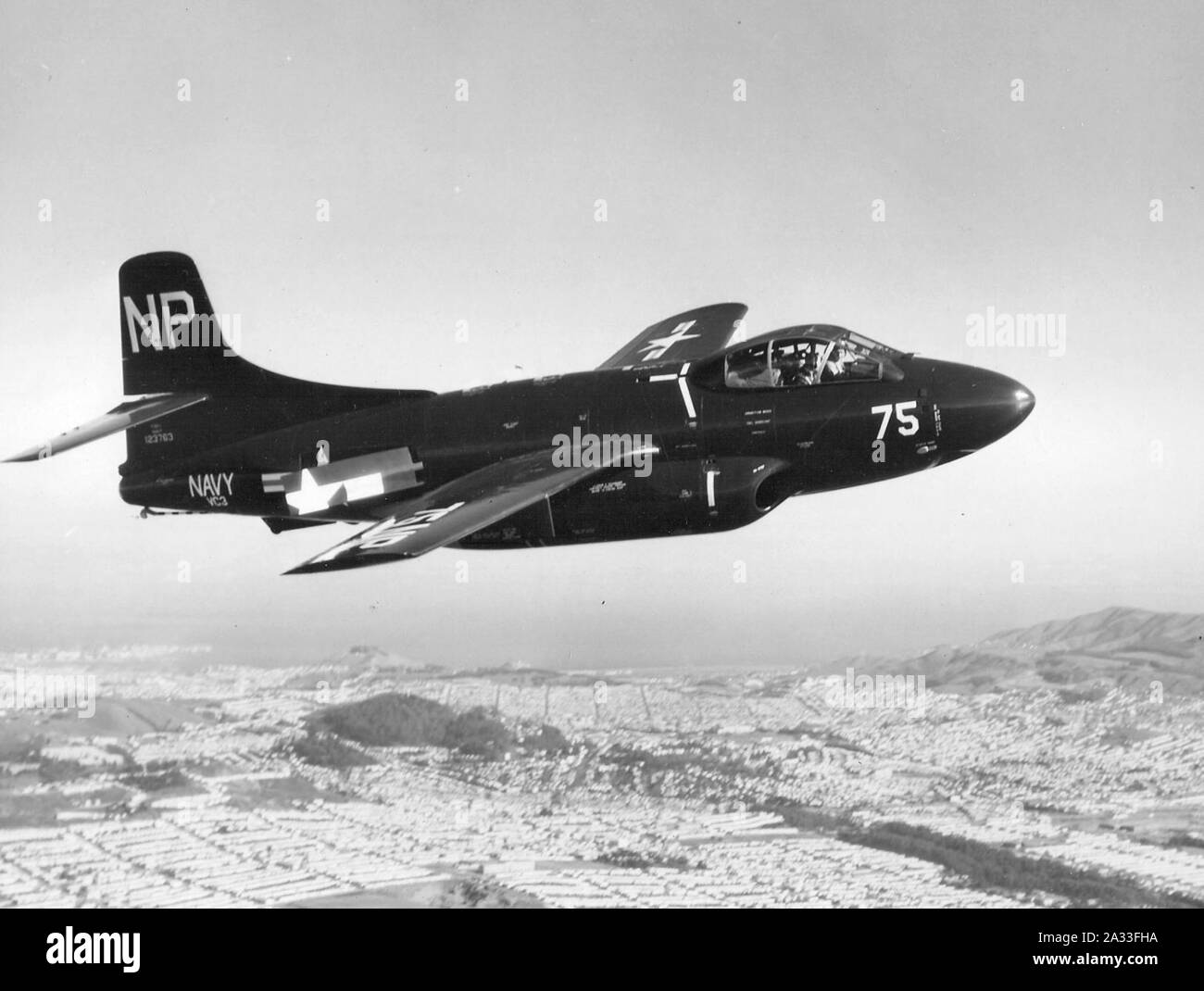 F3D-1 Skyknight of VC-3 in flight c1950 Stock Photo - Alamy
