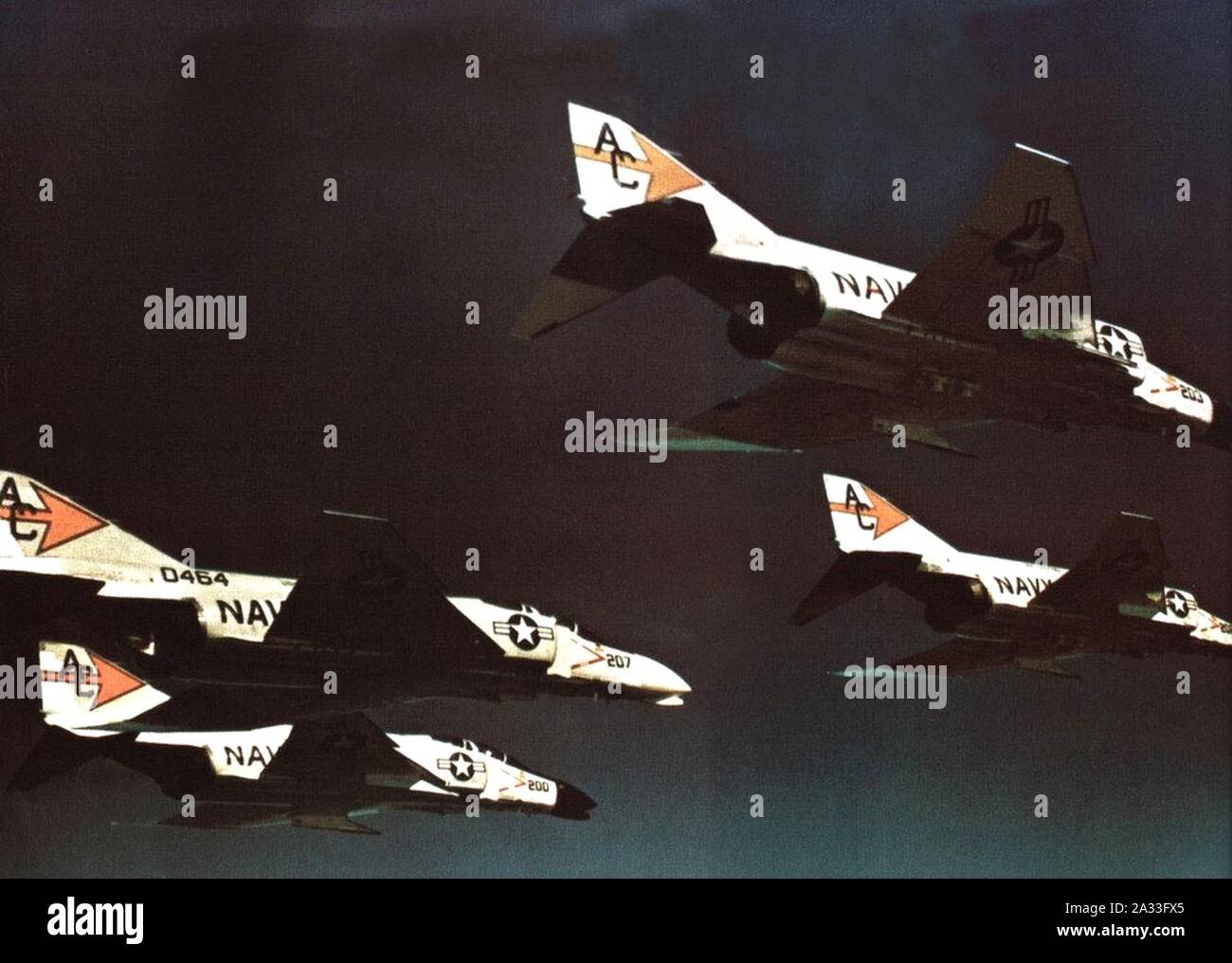 F-4B Phantom IIs of VF-103 in flight in 1967 Stock Photo - Alamy
