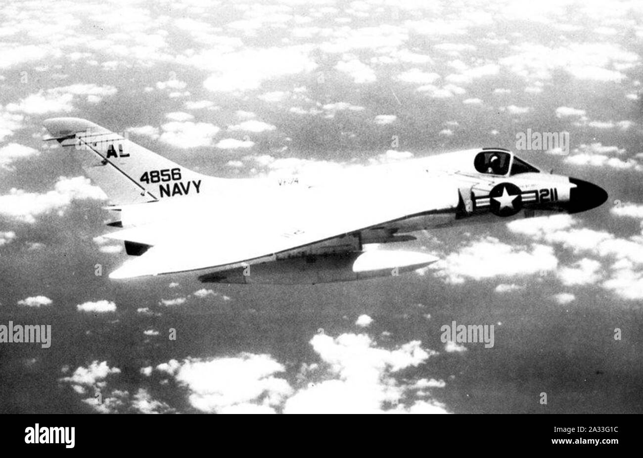 F4D-1 Skyray of VF-74 in flight c1957 Stock Photo - Alamy
