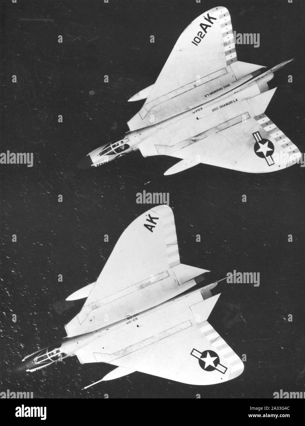 F4D-1 Skyrays of VF-13 in flight in July 1961 Stock Photo - Alamy