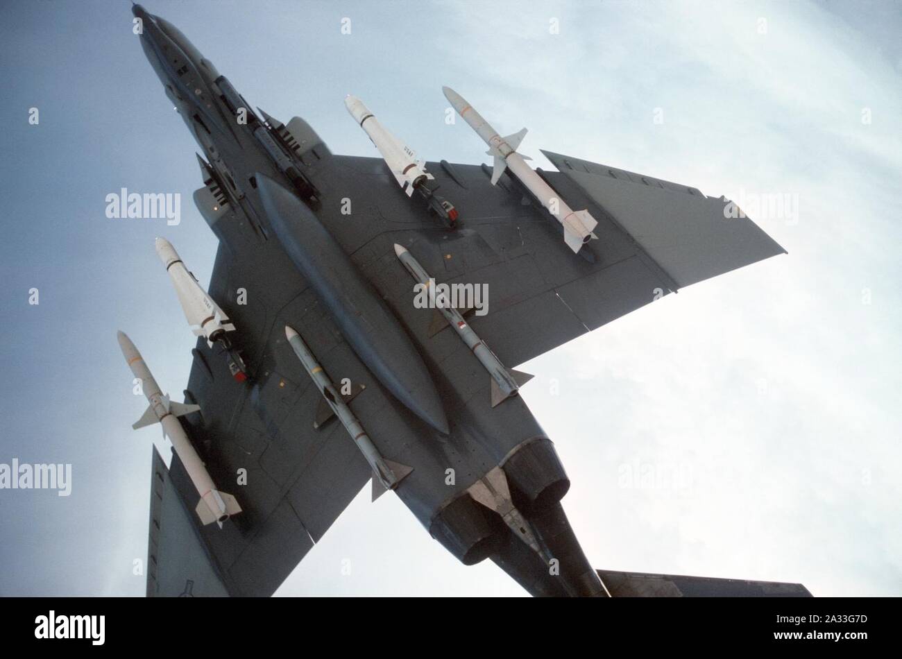 F-4G 37FW AIM-7F AGM-65A AGM-88 1988 Stock Photo - Alamy