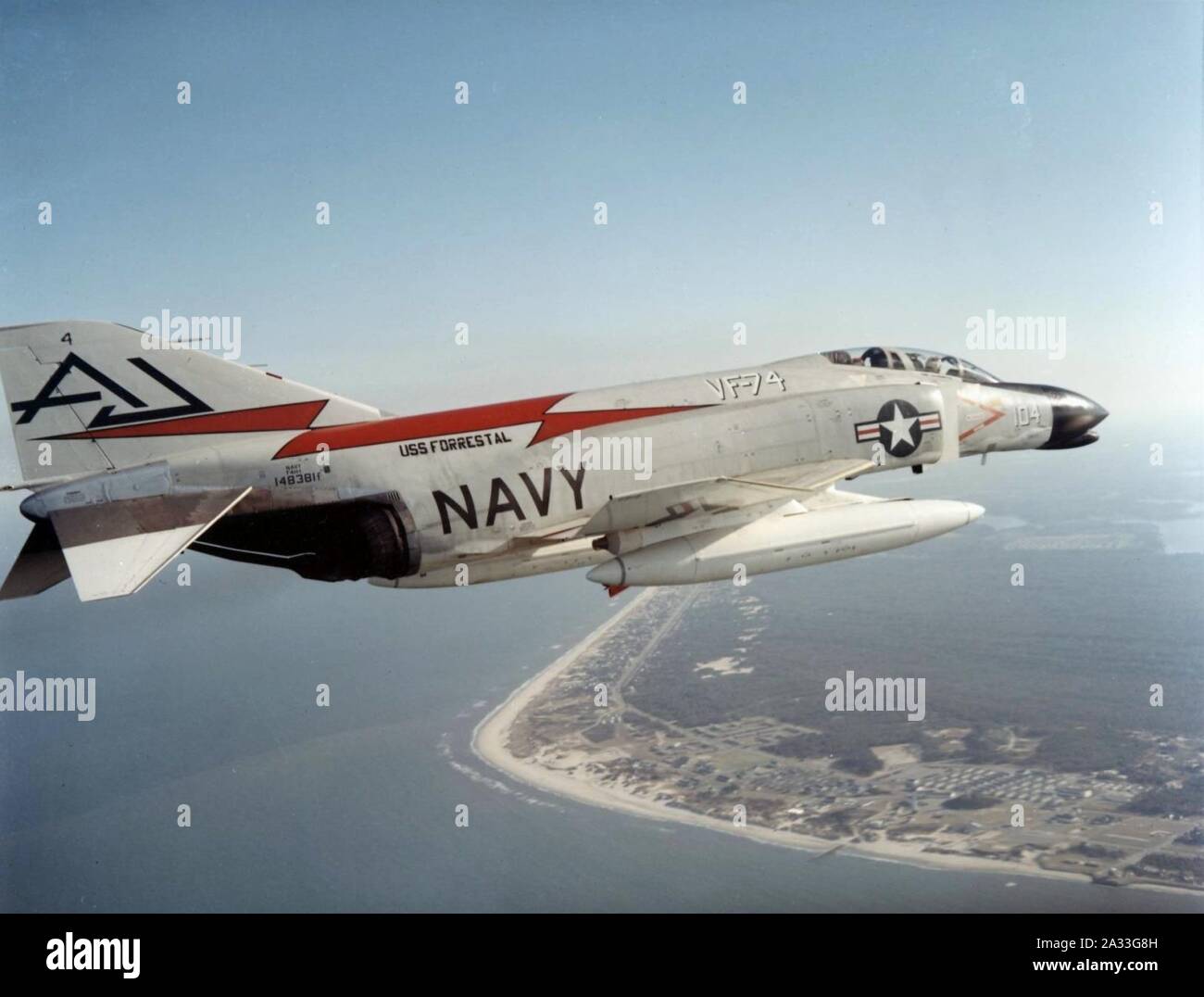 F4H-1 Phantom II VF-74 in flight 1961 Stock Photo - Alamy