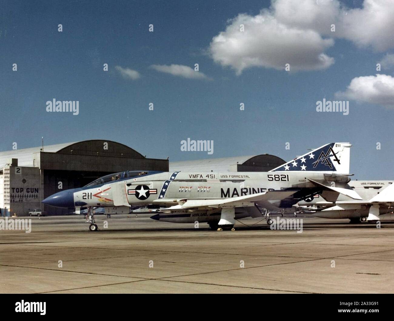 F-4J of VMFA-451 at NAS Miramar in 1976 Stock Photo - Alamy