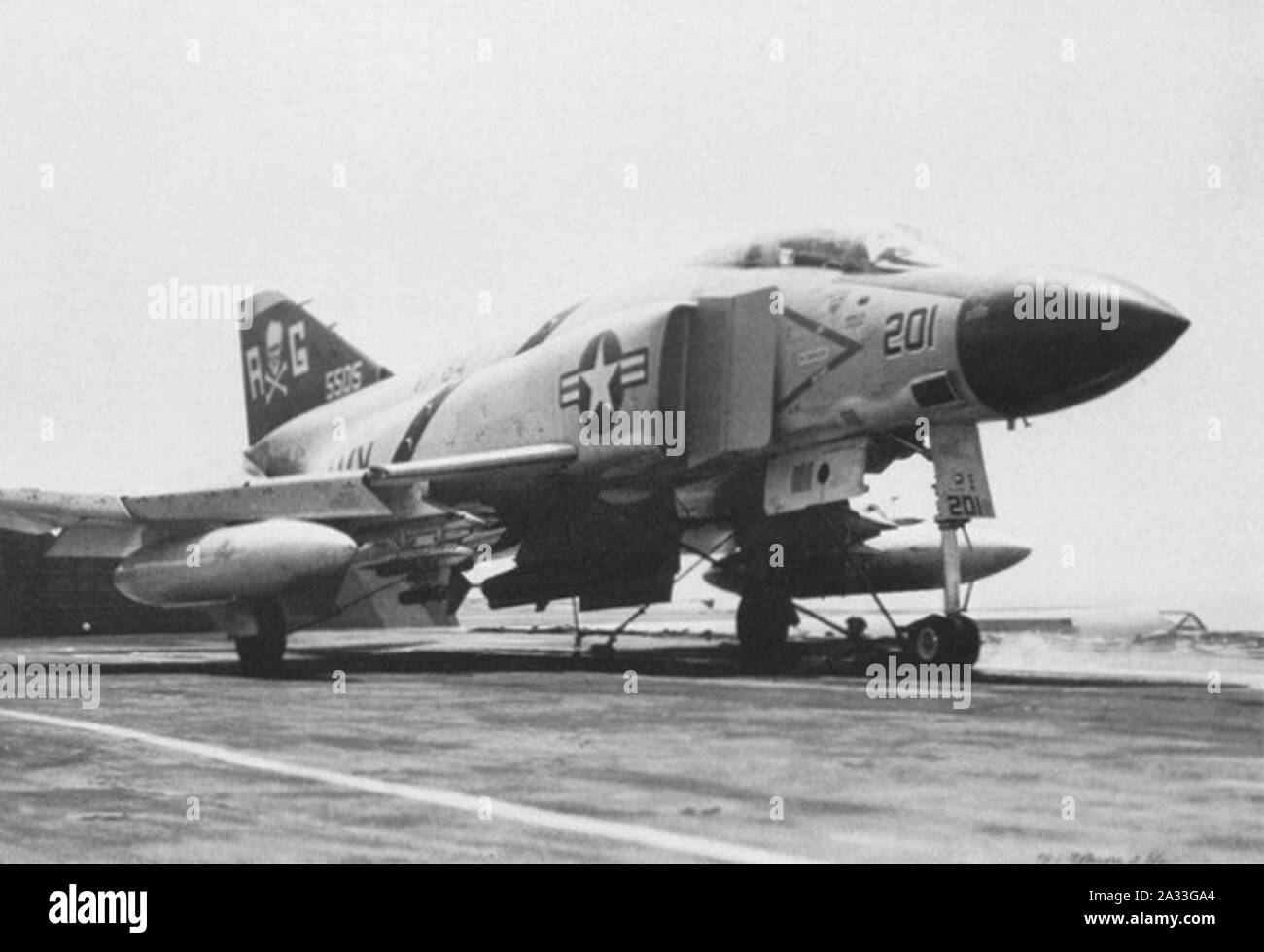 F-4J of VF-84 launches from USS Independence (CVA-62) c1968 Stock Photo ...