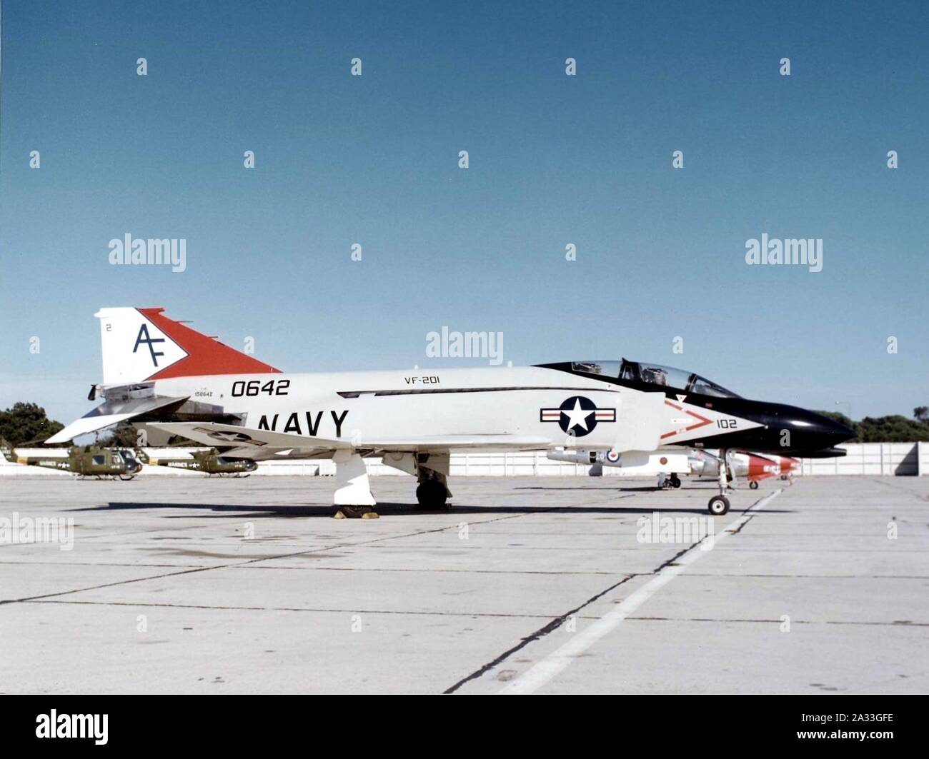 F-4N Phantom II of VF-201 at NAS North Island 1976 Stock Photo - Alamy