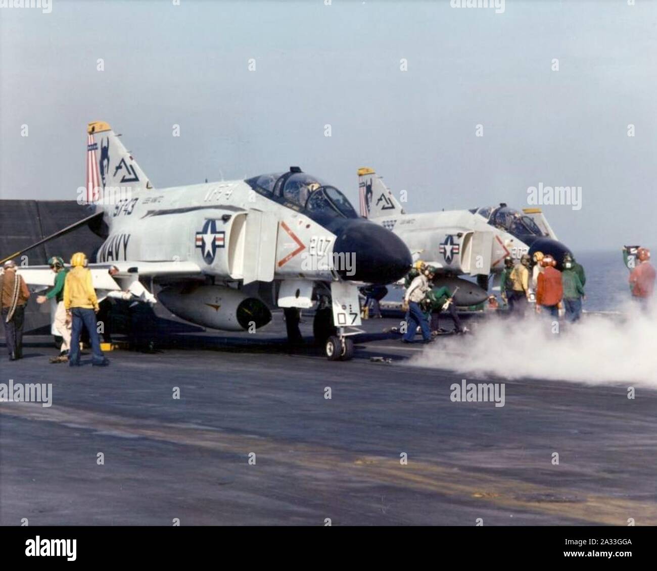 F-4Js VF-74 CVN-68 1976 Stock Photo - Alamy