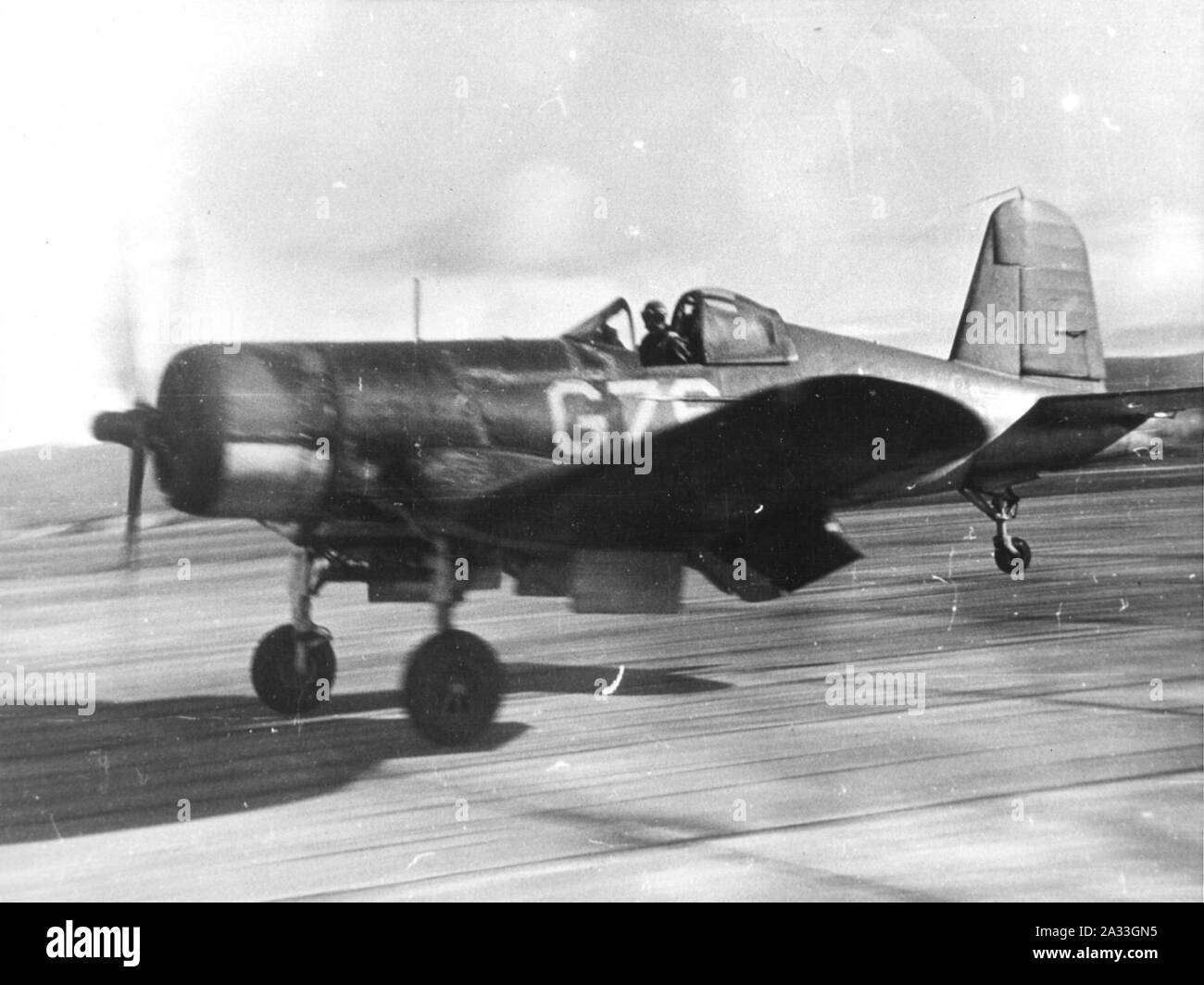 F4U-1 of VMF-121 landing at MCAS El Toro 1944 Stock Photo - Alamy