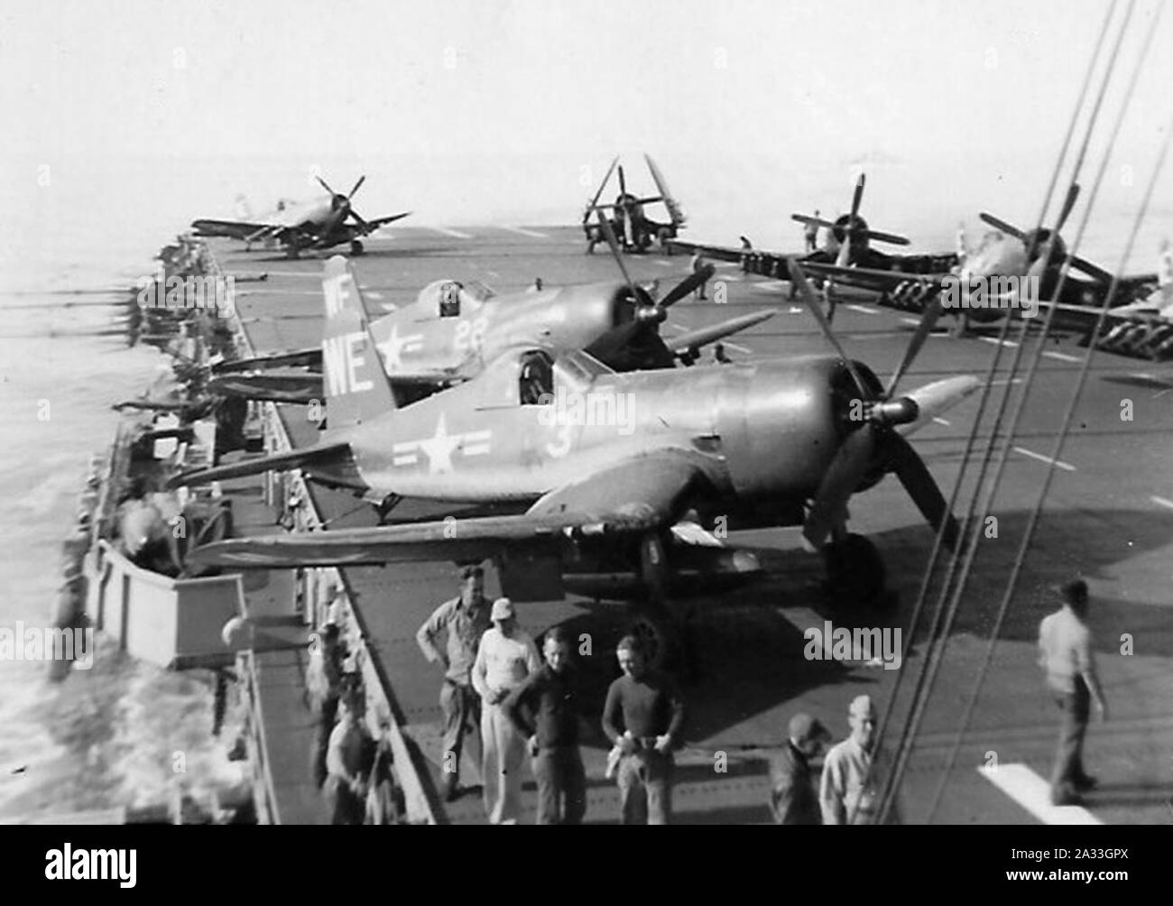 F4U-4B VMF-214 CVE-118 1950 Stock Photo - Alamy