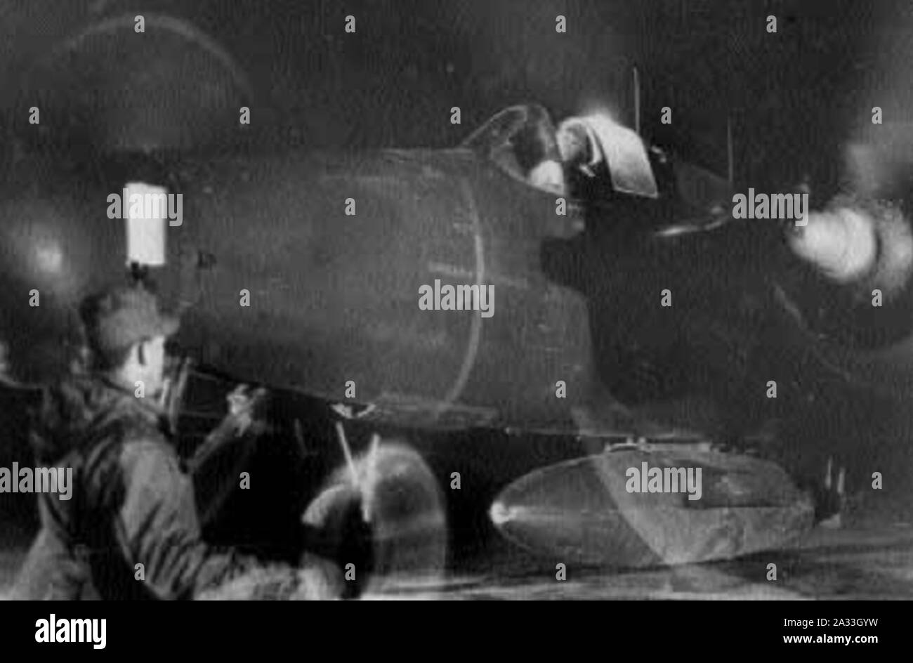 F7F-3N night launch during Korean War Stock Photo - Alamy
