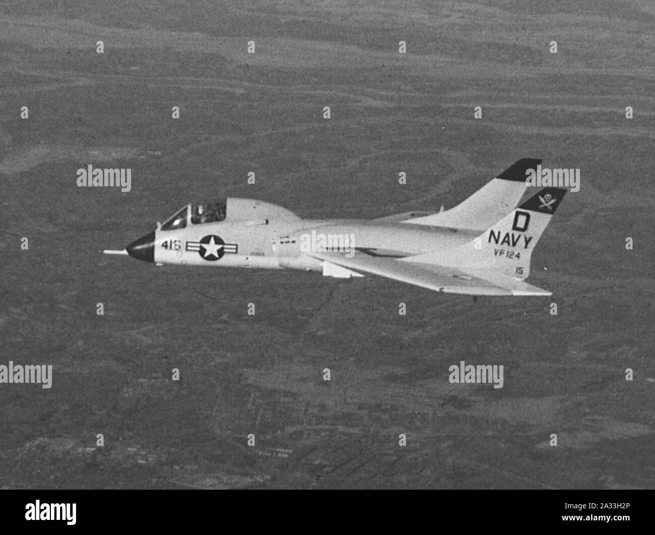 F7U-3 Cutlass of VF-124 in flight c1955 Stock Photo - Alamy