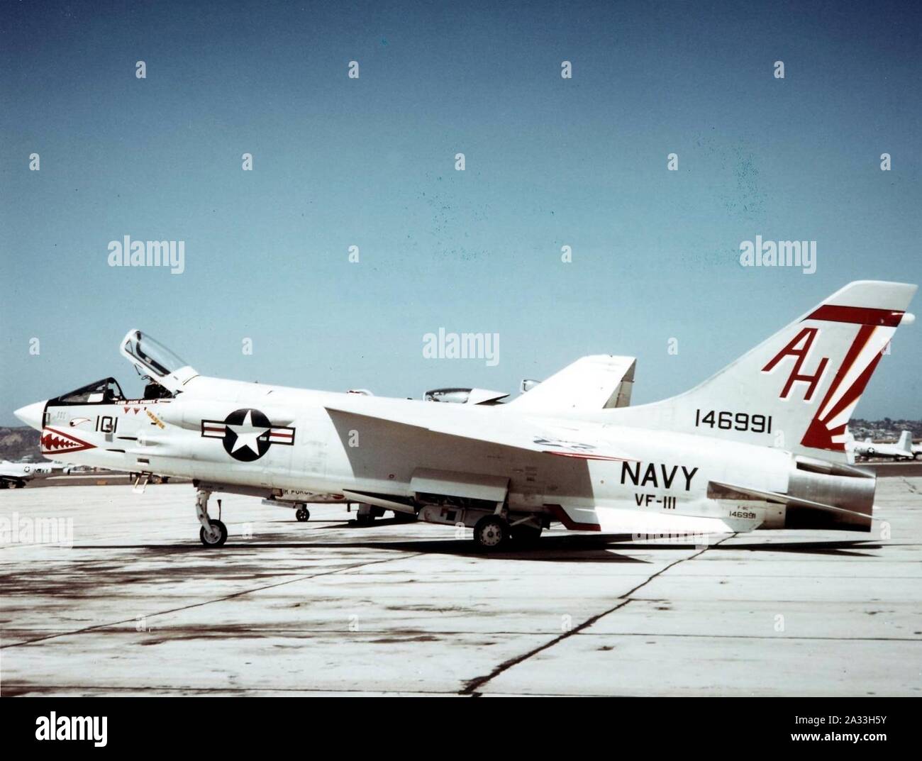 F-8C Crusader of VF-111 at NAS North Island 1968 Stock Photo - Alamy